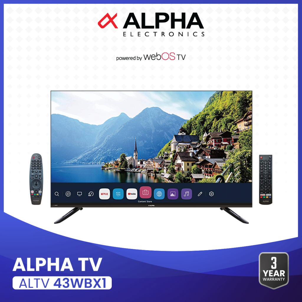 ALPHA 43"ProSmart ,WebOS TV (ALTV43WBX1) - Alpha International Company Limited